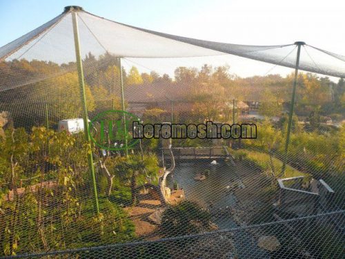 Large Bird Aviary made of stainless steel wire rope mesh