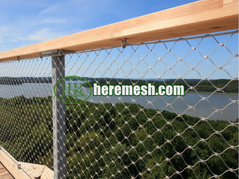 Stainless Steel Wire Rope Mesh Fence -stianless steel cable mesh