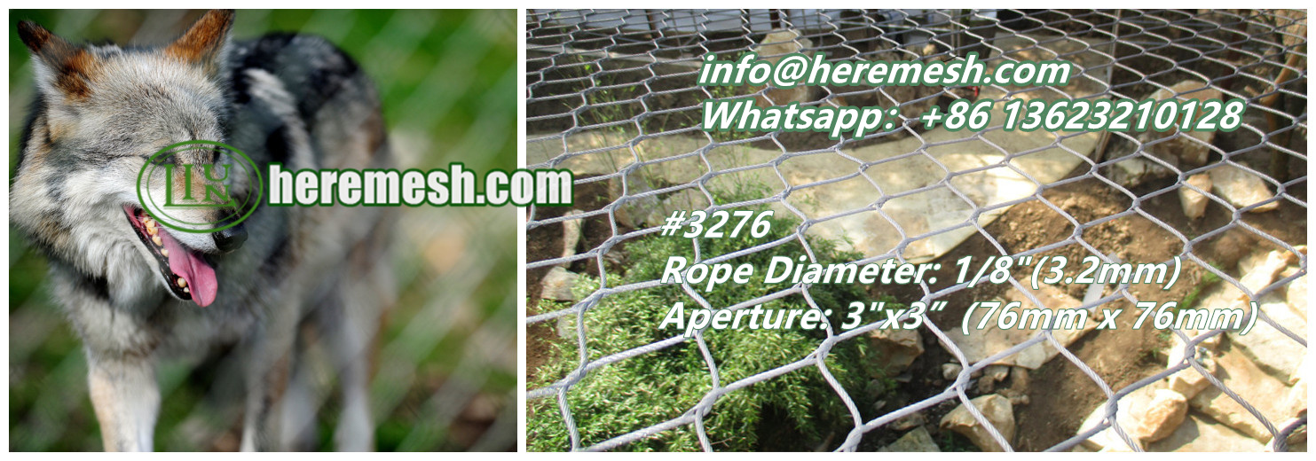 Wolf Enclosure Mesh, Wolf Fence Netting, Wolf Exhibition Mesh
