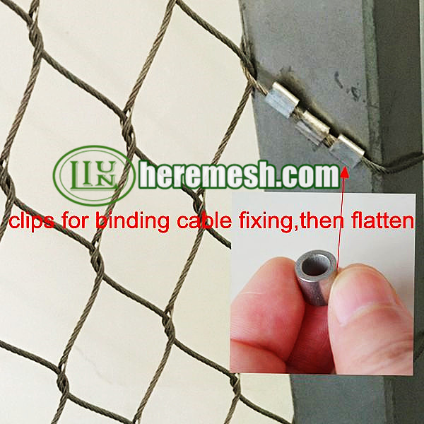 Install & Fix Stainless Steel Cable Mesh To The Metal Frame