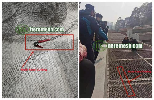 Install & Fix Stainless Steel Cable Mesh To The Metal Frame