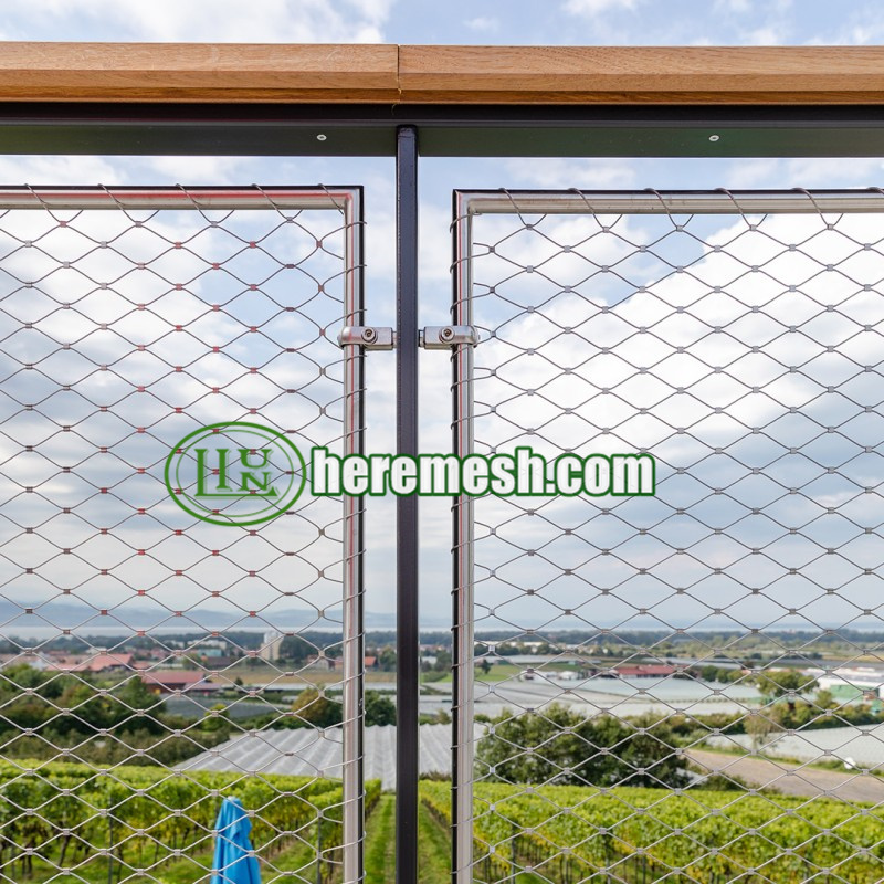 Ferrule Type Stainless Steel Rope Mesh , Ferrule Mesh