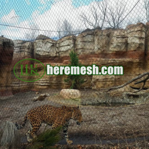 SS Woven Rope Netting Lion Enclosure , Lion enclosure mesh