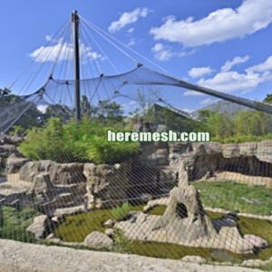 SS Woven Rope Netting Lion Enclosure , Lion enclosure mesh