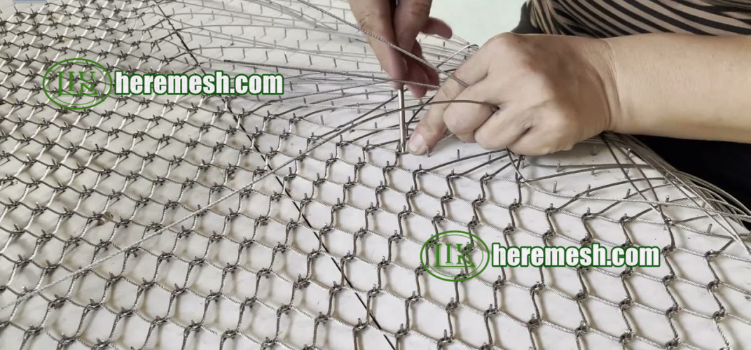 Architectural Rope Mesh Netting used as decorative mesh